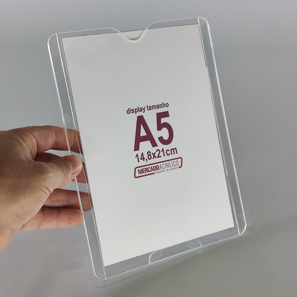 Display de parede A5 vertical econômico | Shopee Brasil