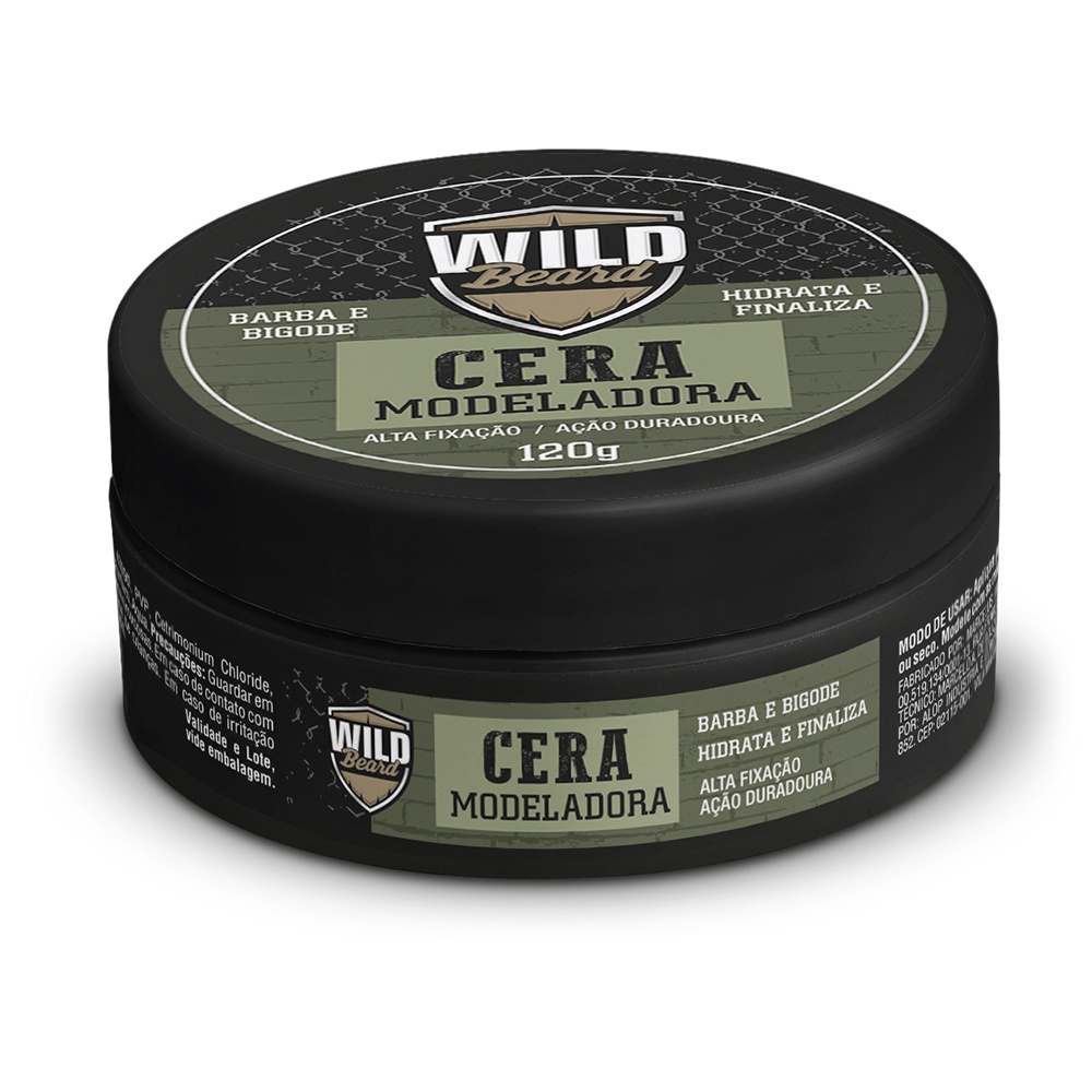 Cera Modeladora Hidrata e Finaliza Cabelo e Barba Wild Beard 120g Alop ...