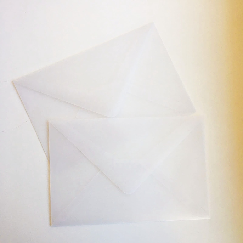 Envelope transparente incolor papel vegetal | Shopee Brasil