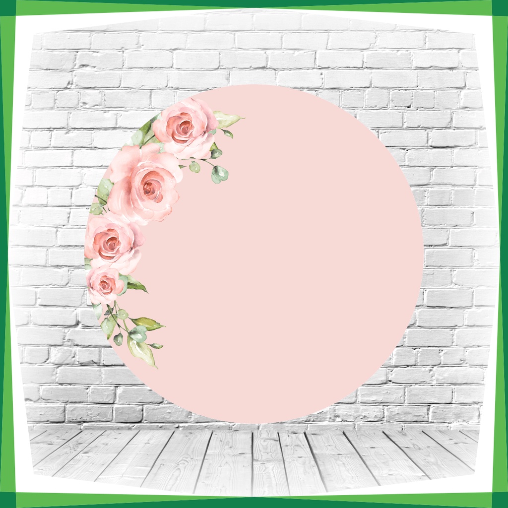 Painel Redondo Floral Rosa | Shopee Brasil