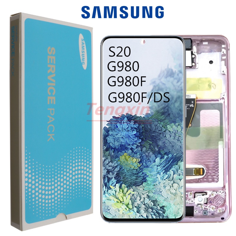 100 % AMOLED Original Para Samsung Galaxy S20 Tela LCD Touch Screen G980 G980F G980F/DS ...