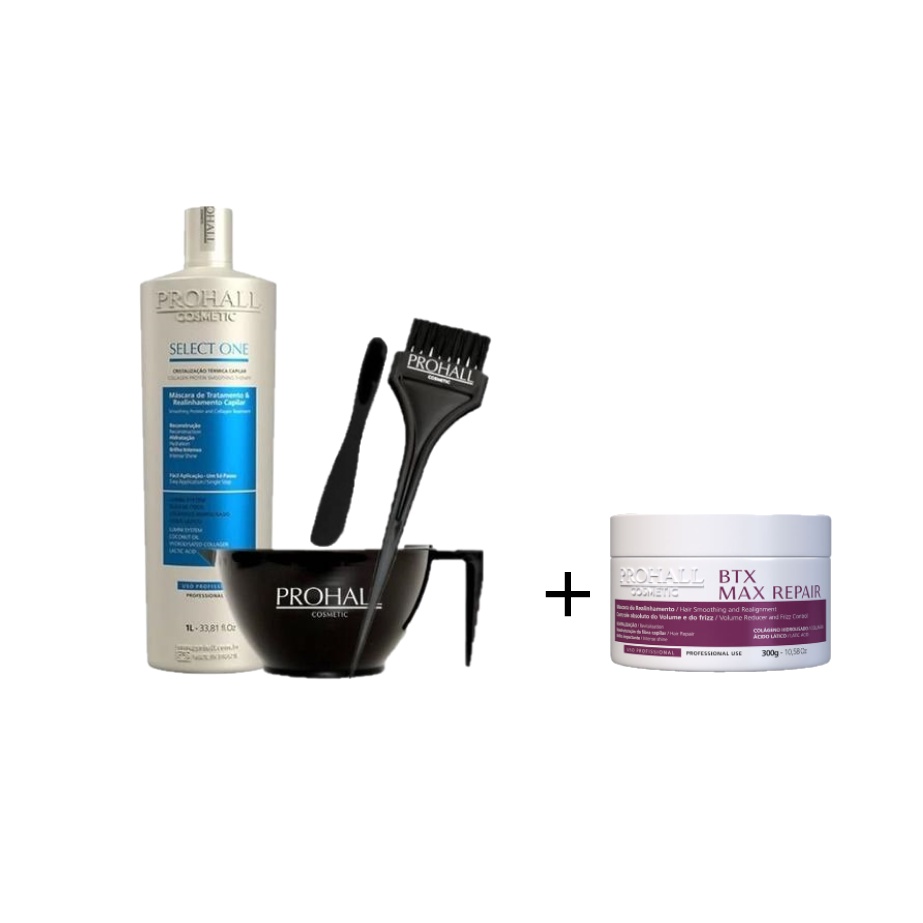 Prohall Select One Progressiva Orgânica Sem Formol 1 Litro + Botox BTX ...