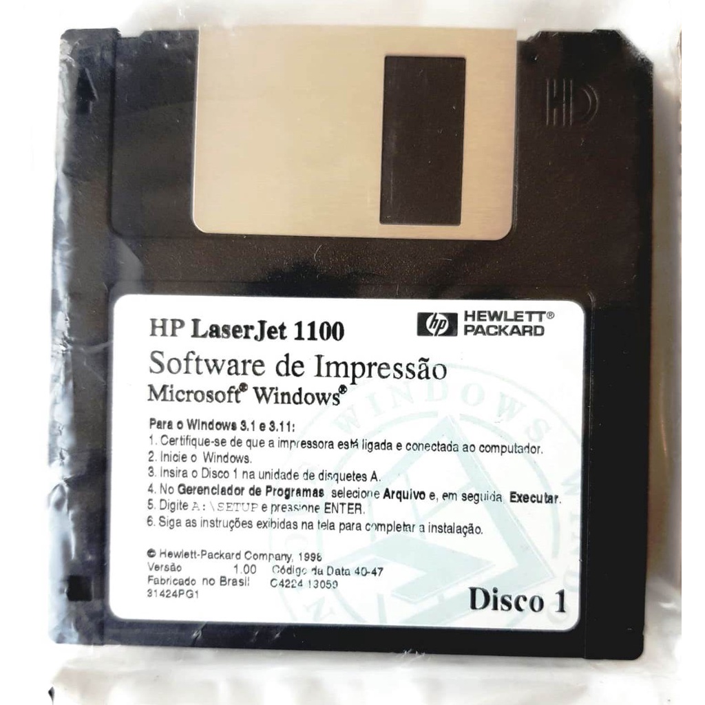 Disquetes Antigos Instalação de Impressora HP - 1998 | Shopee Brasil