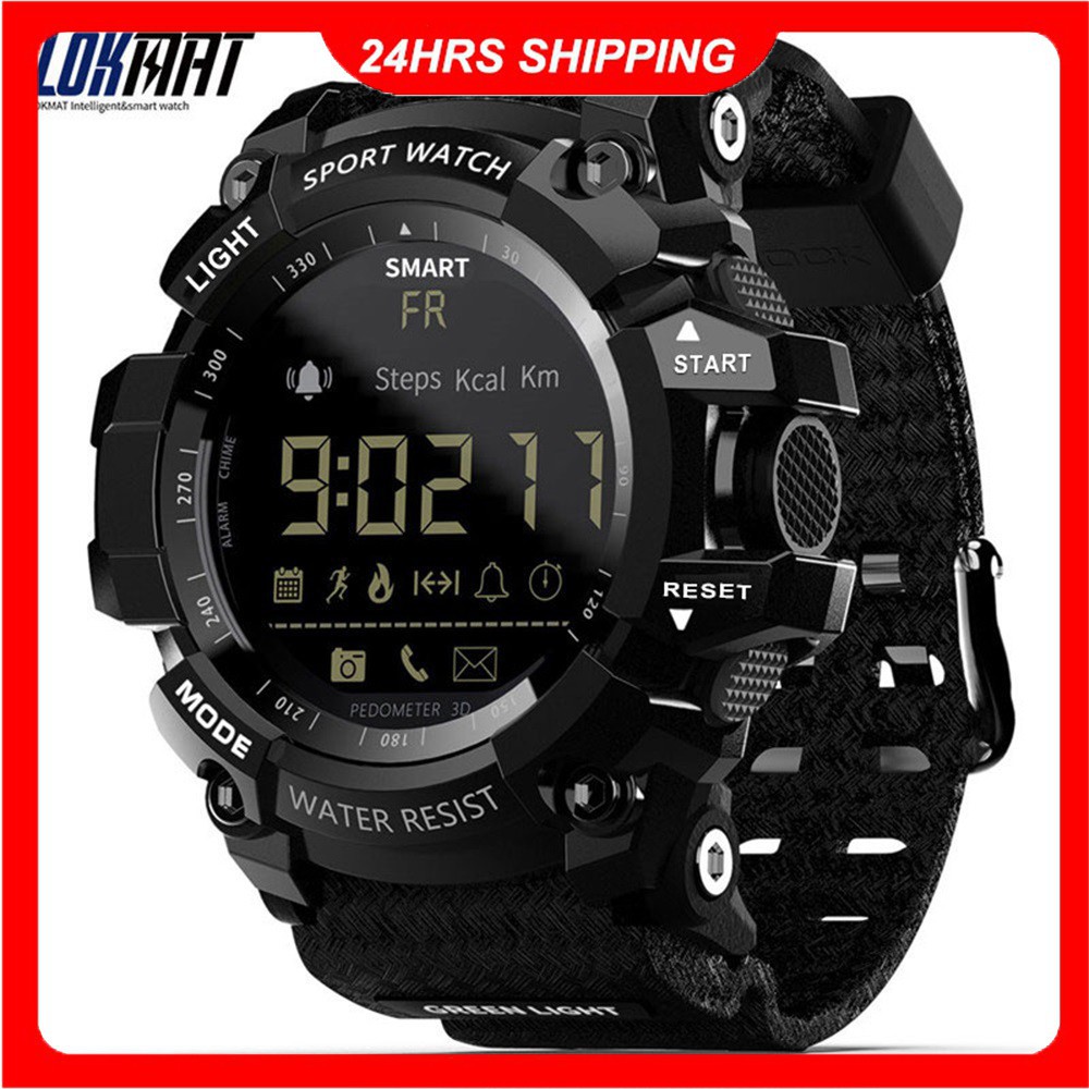 Smartwatch relógio lokmat mk16 relógio smart militar robusto à prova d ...