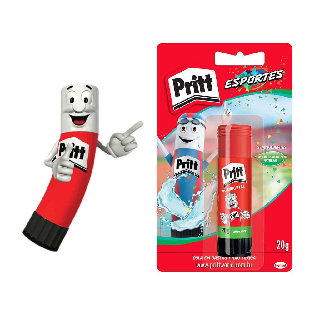 Cola Pritt Tubo Bastão 20g 01 Unidade Sem Solvente 20g Henkel Escolar ...