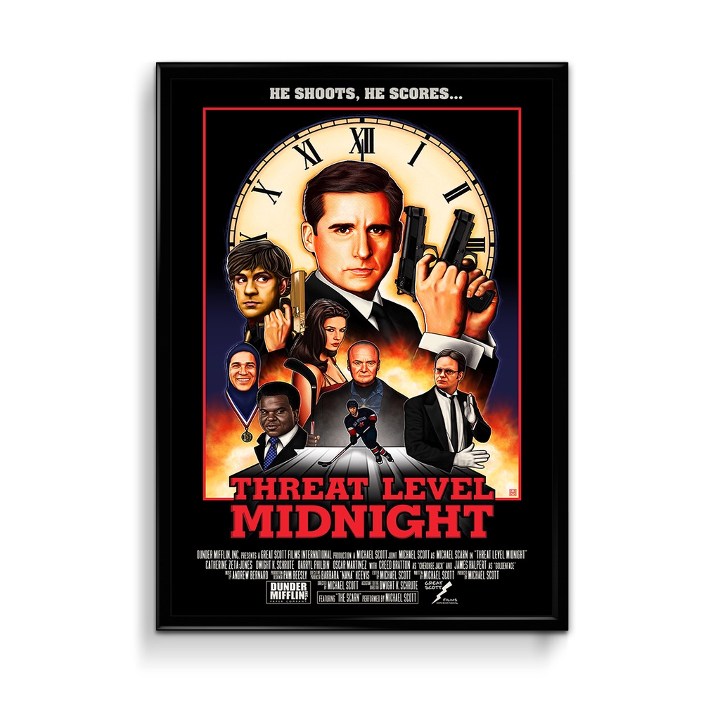 Quadro Decorativo The Office Threat Level Midnight Poster Michael Scott ...