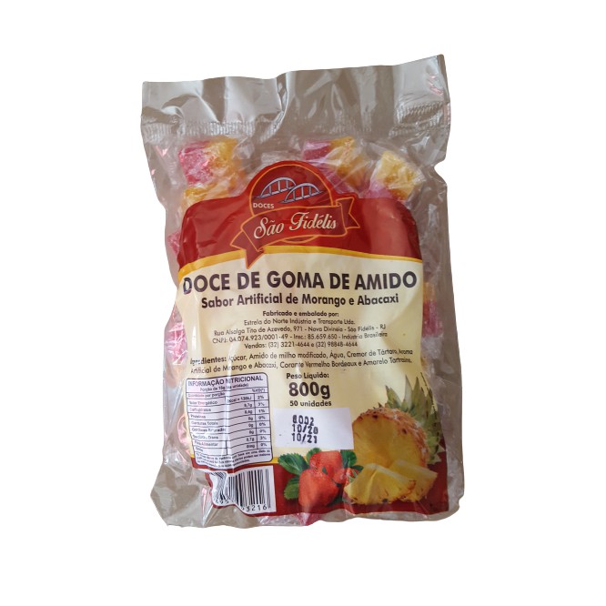 Doce de Geleia de frutas gomas pacote c/50 unidades. | Shopee Brasil