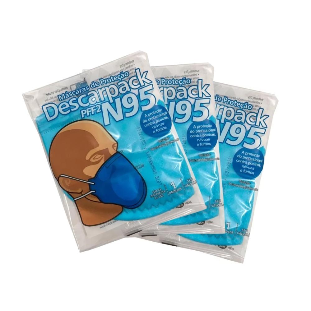 Máscara N95 s/ Válvula PFF2 - Descarpack | Shopee Brasil