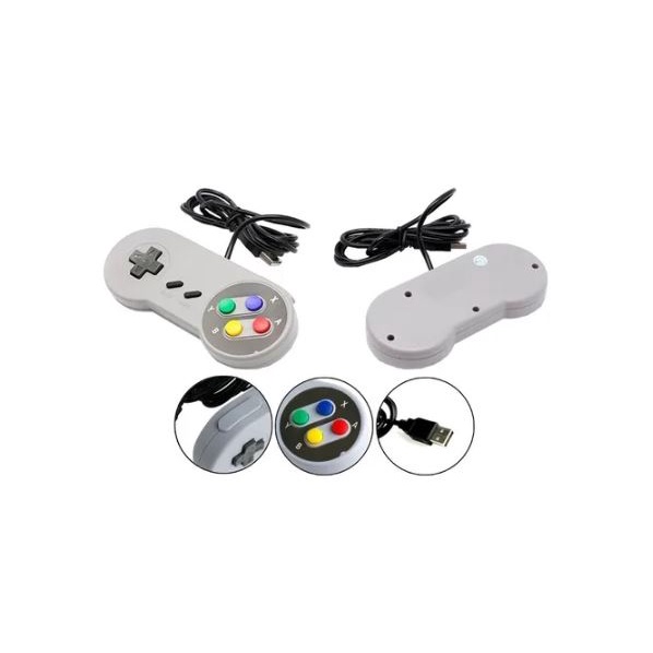 Gamepad Controle Usb Super Nintendo Joystick Snes | Shopee Brasil