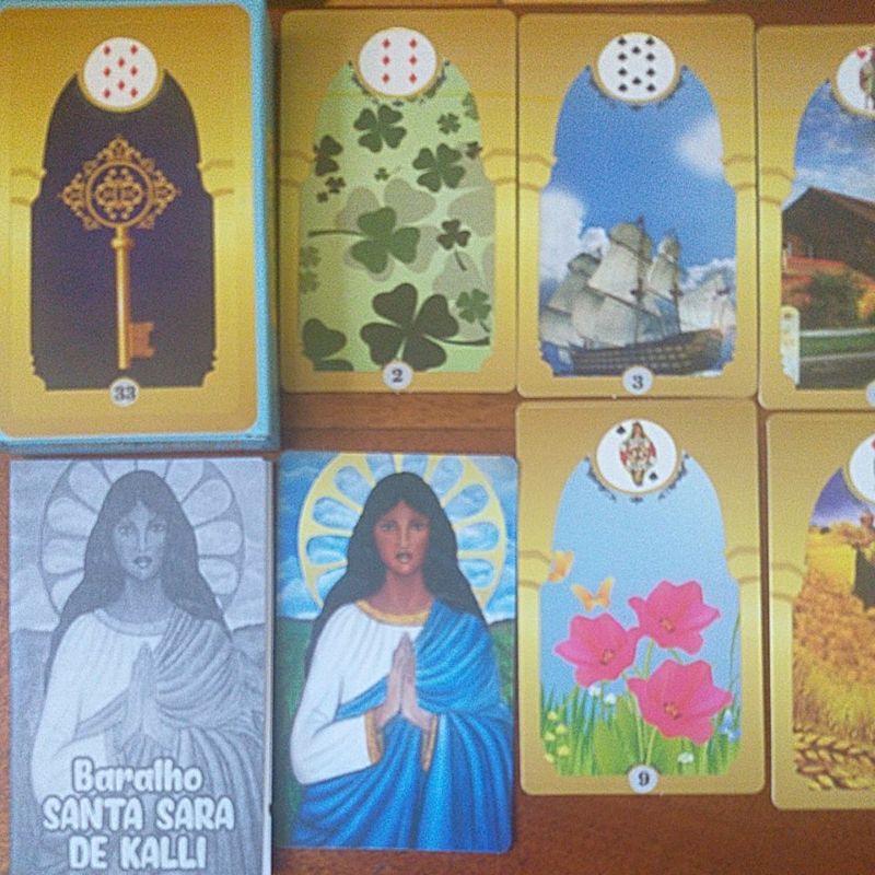 Tarot Baralho Cigano Santa Sara Kali Lenormand Com Manual Em Português 36 Cartas Shopee Brasil