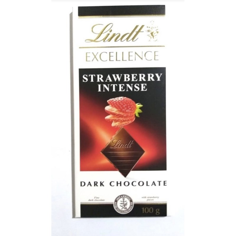 Chocolate Lindt Excellence Morango Intense Dark Cremoso 100G | Shopee ...