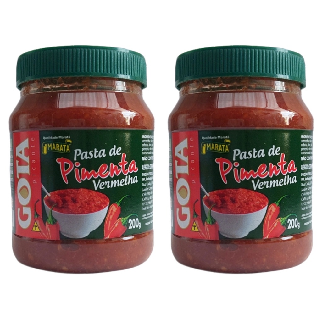 Pasta de Pimenta Vermelha Gota Maratá Kit Com 2 X 200g | Shopee Brasil