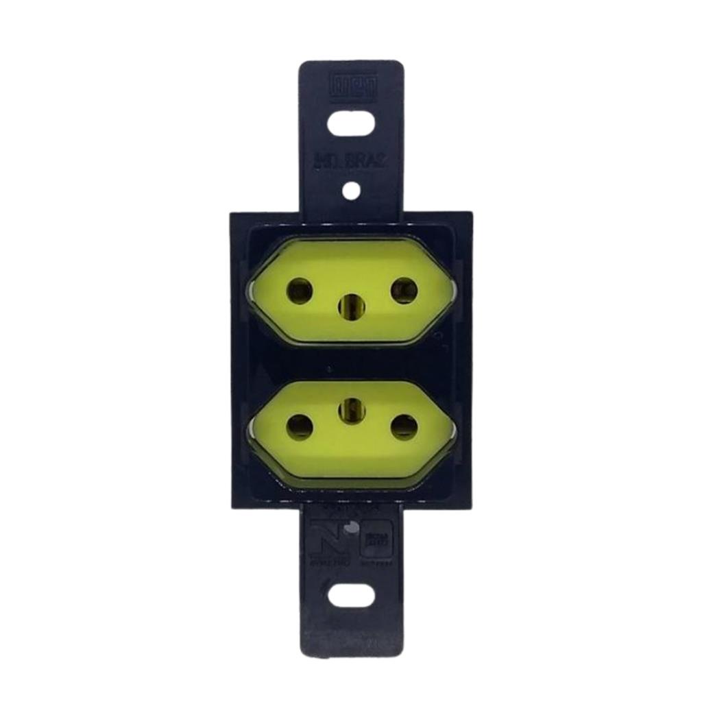 Conjunto 2 Tomadas 2P+T 20A 250V Sem Placa Preto Padrao Weg | Shopee Brasil