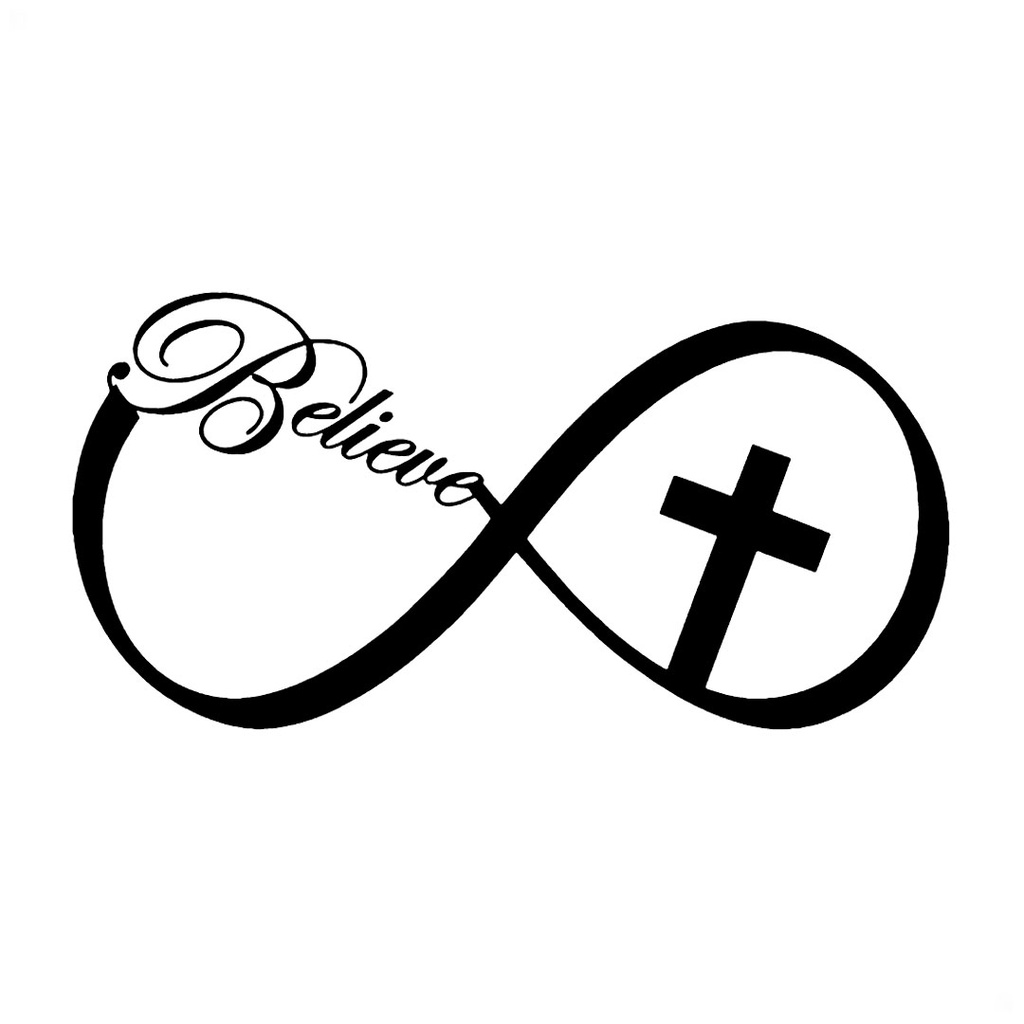 Adesivo - Believe Cross Infinite Infinito Creia Cruz | Shopee Brasil