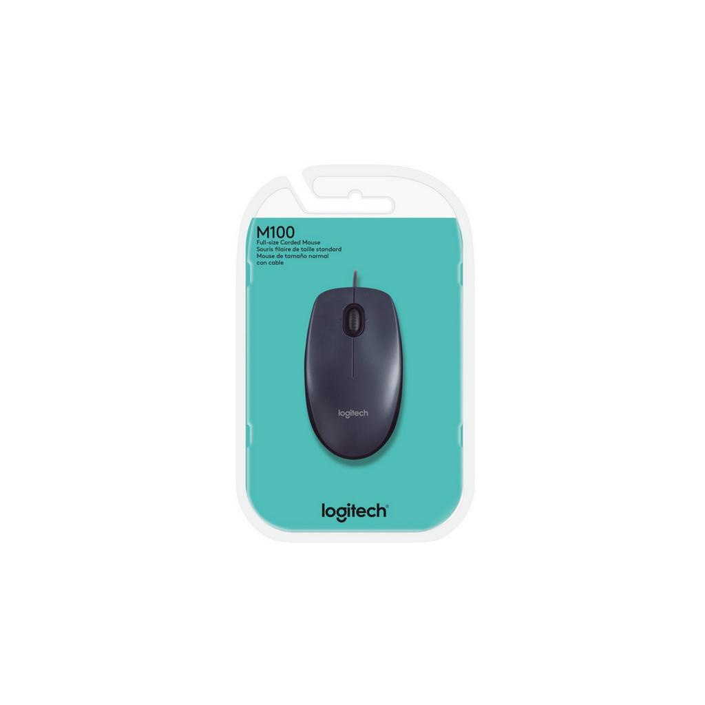 MOUSE LOGITECH M100 USB PRETO | Shopee Brasil