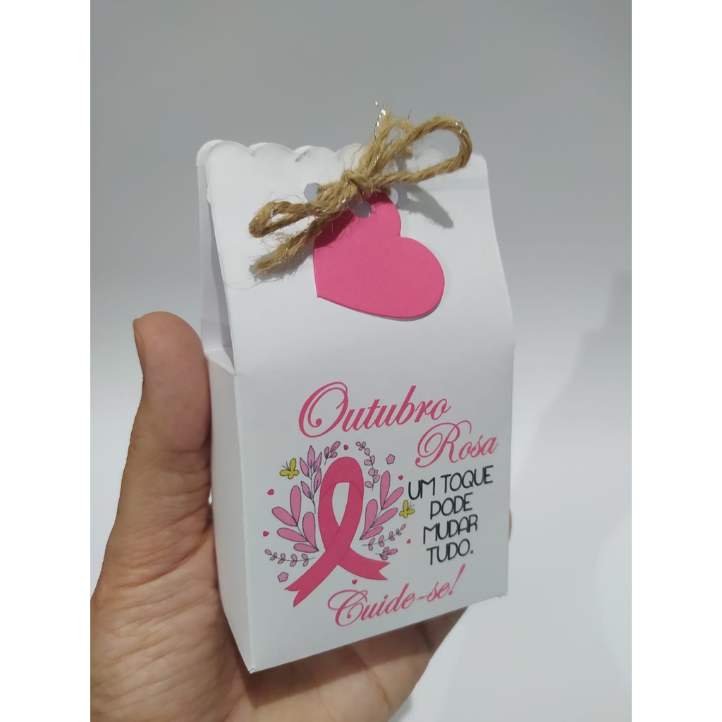 30 caixinhas embalagem outubro rosa lembrancinha bombom brownie, etc ...