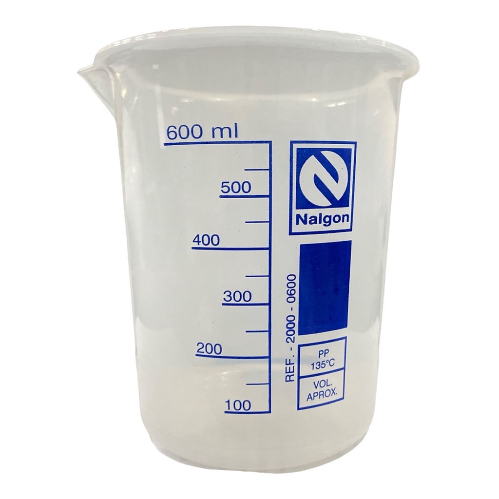 Béquer De Plástico (Polipropileno) Graduado Autoclavável 600ml - Nalgon ...