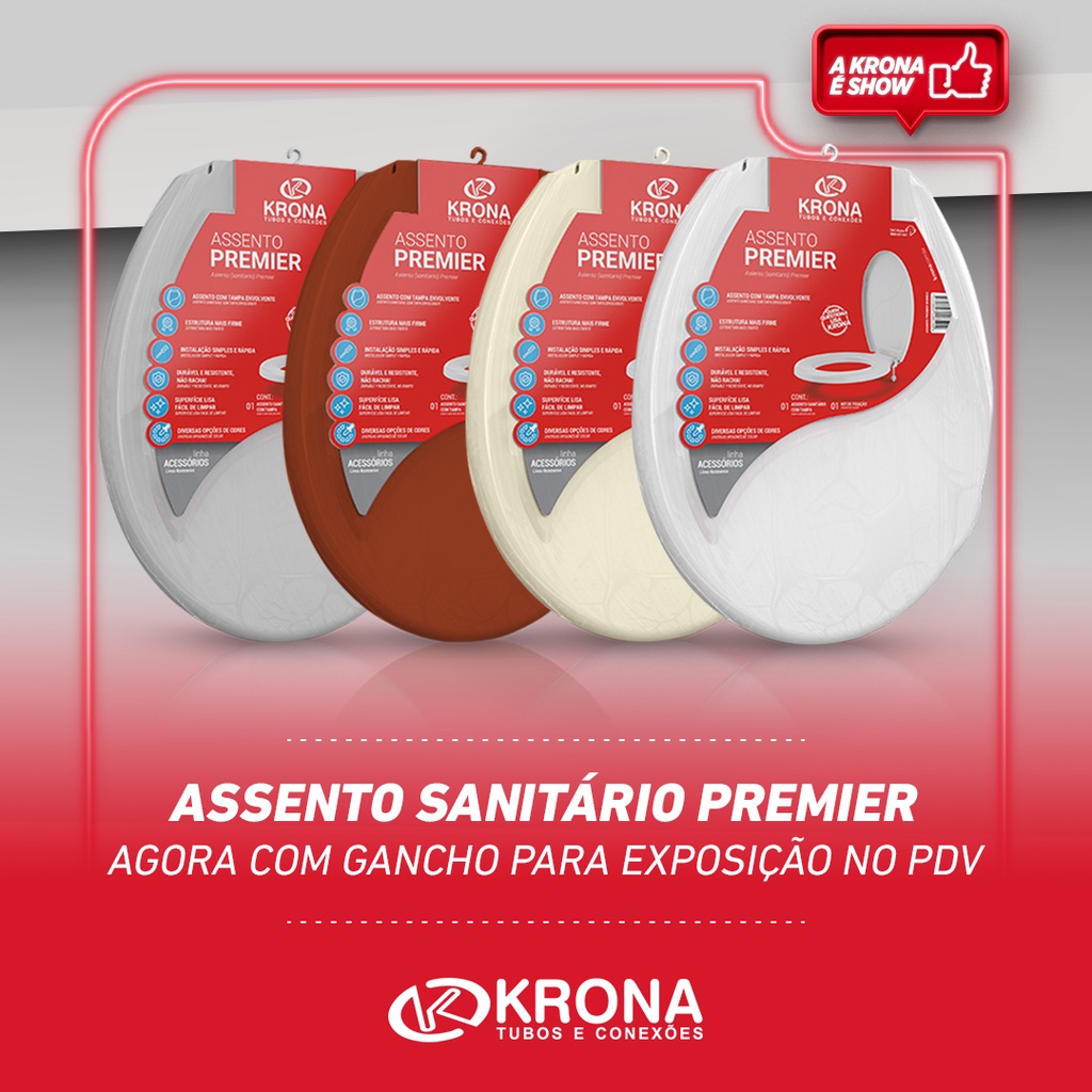 Assento Sanitário Krona Universal Serve para Todo Tipo de Vaso Oval ...