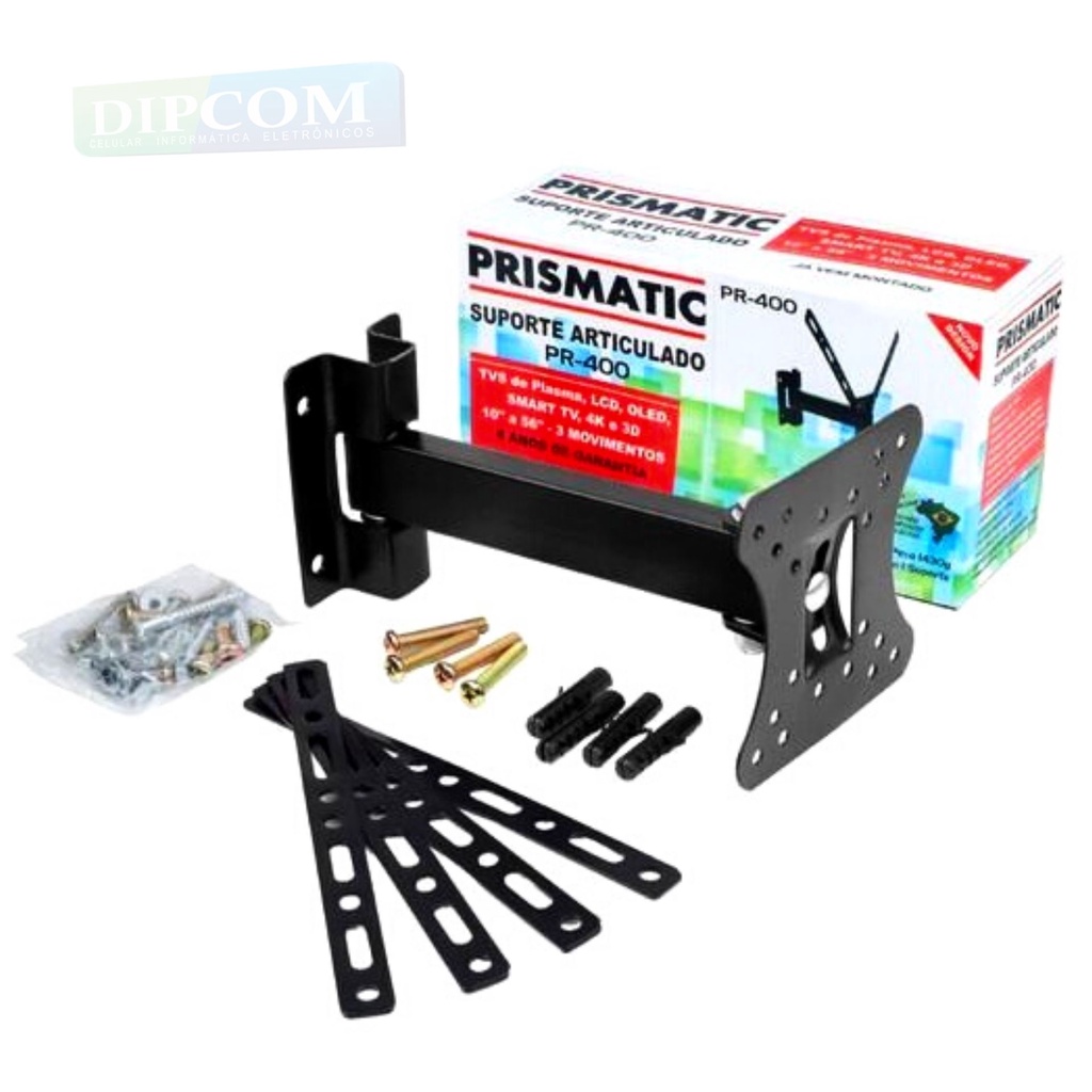Suporte de TV Universal Modelo Articulado - PRISMATIC PR-400 | Shopee ...