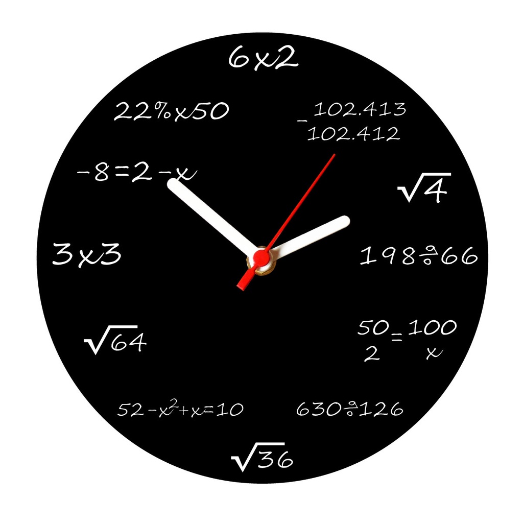 Relógio de Parede - 28x28cm - ME Criative - Modelo de Matemática ...