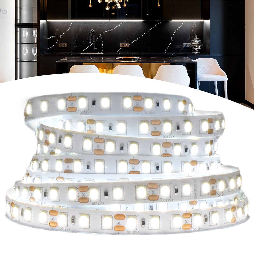 Fita Led 5 Metros 120leds Por Metro Ip20 12v 3528 Para Perfil Cor De ...