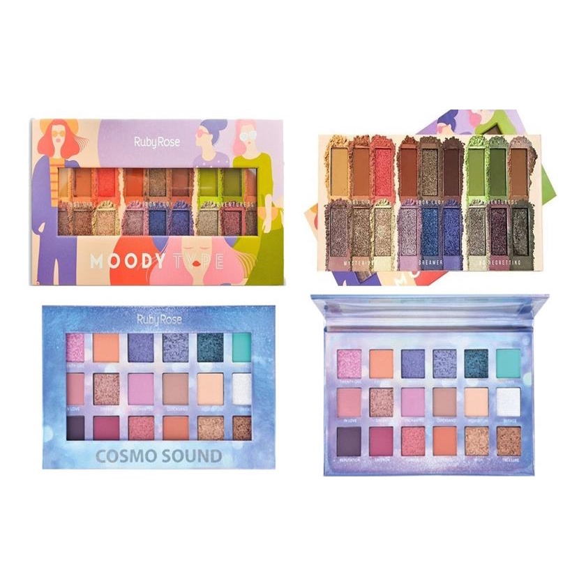 Kit De Paletas Ruby Rose Cosmo Sound + Moody Type | Shopee Brasil