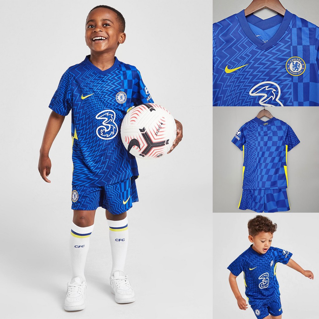 2021 2022 Kids Chelsea jersey Home Kit Football Personalizar Nome E ...