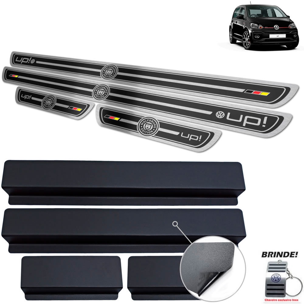 Soleiras Preto Alto Relevo Volksawagen Up Wolfsburg Ed | Shopee Brasil