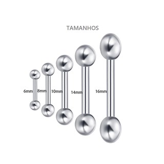 Piercing Para Mamilo Aço Cirúrgico Bolinhas Com Pedra lateral | Shopee ...