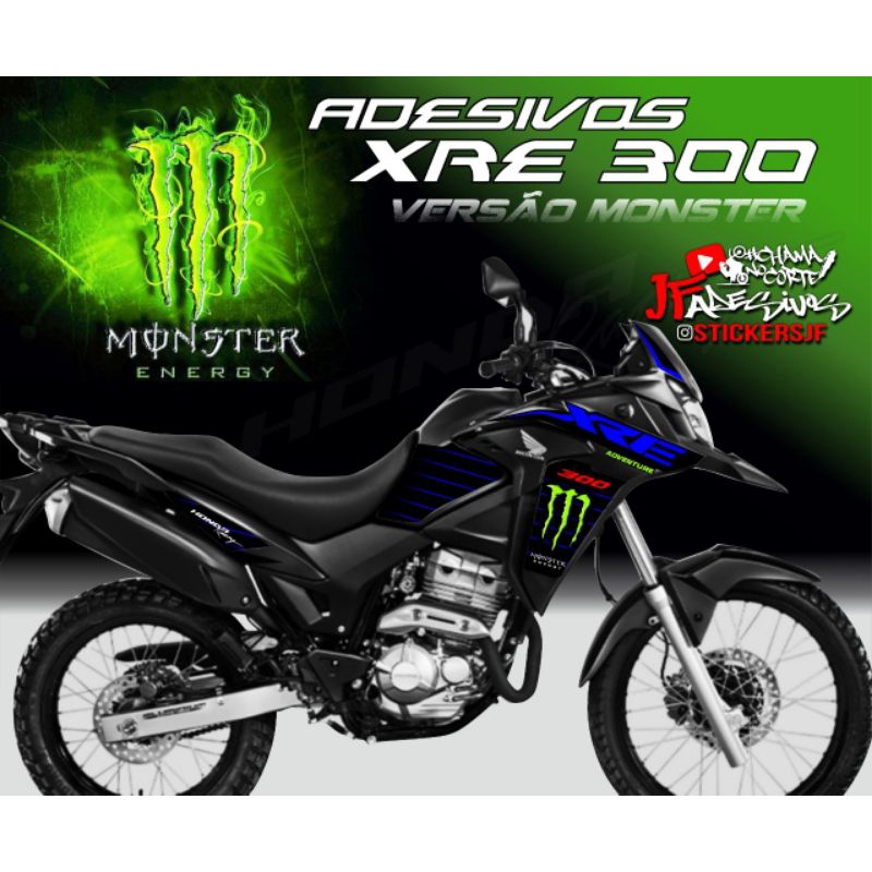 Adesivo personalizado xre 300 monster edition | Shopee Brasil