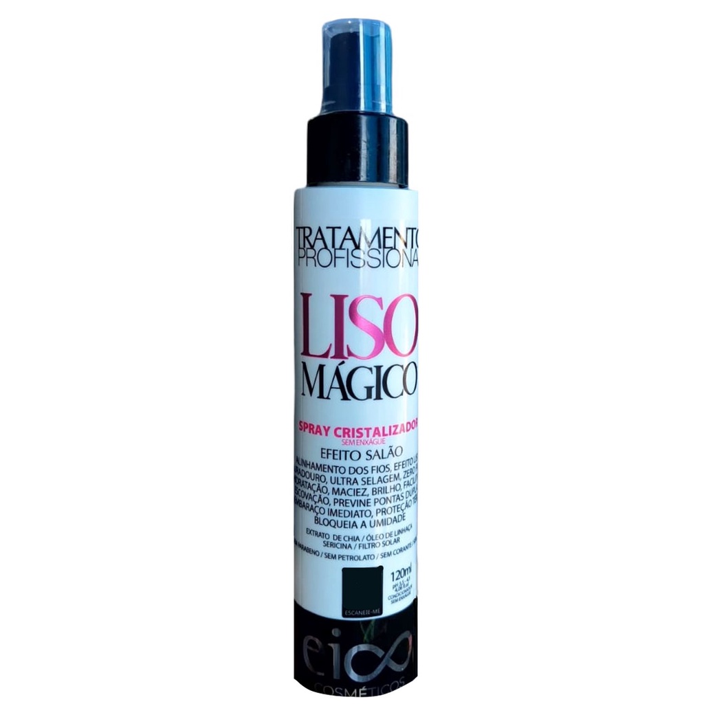Spray Cristalizador Liso Mágico Eico Cosméticos 120ml Tratamento ...
