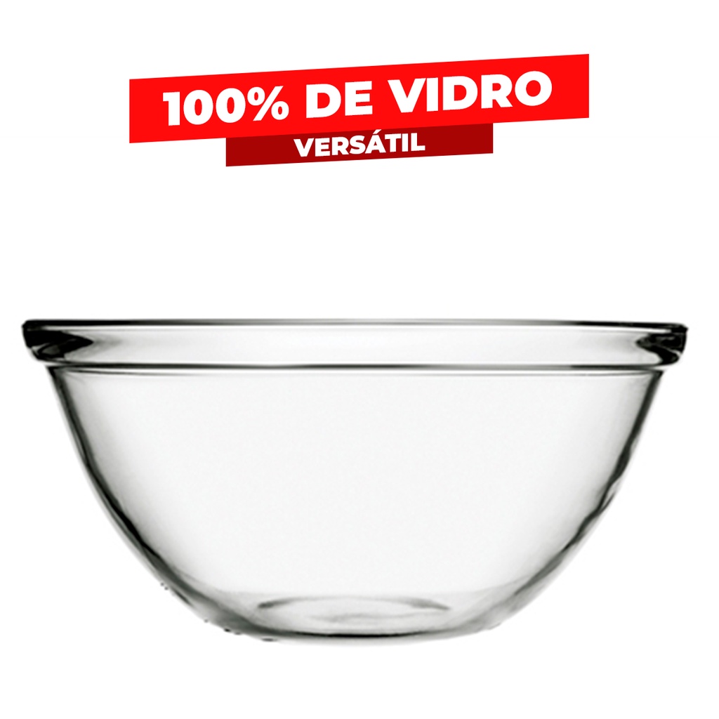 Tigela de Vidro Transparente Auxilia em Receitas Doces | Shopee Brasil