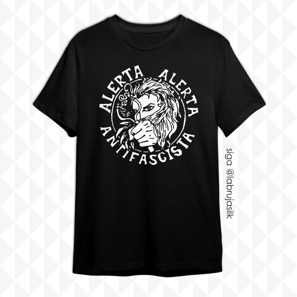 Camiseta Alerta Antifascista | Shopee Brasil