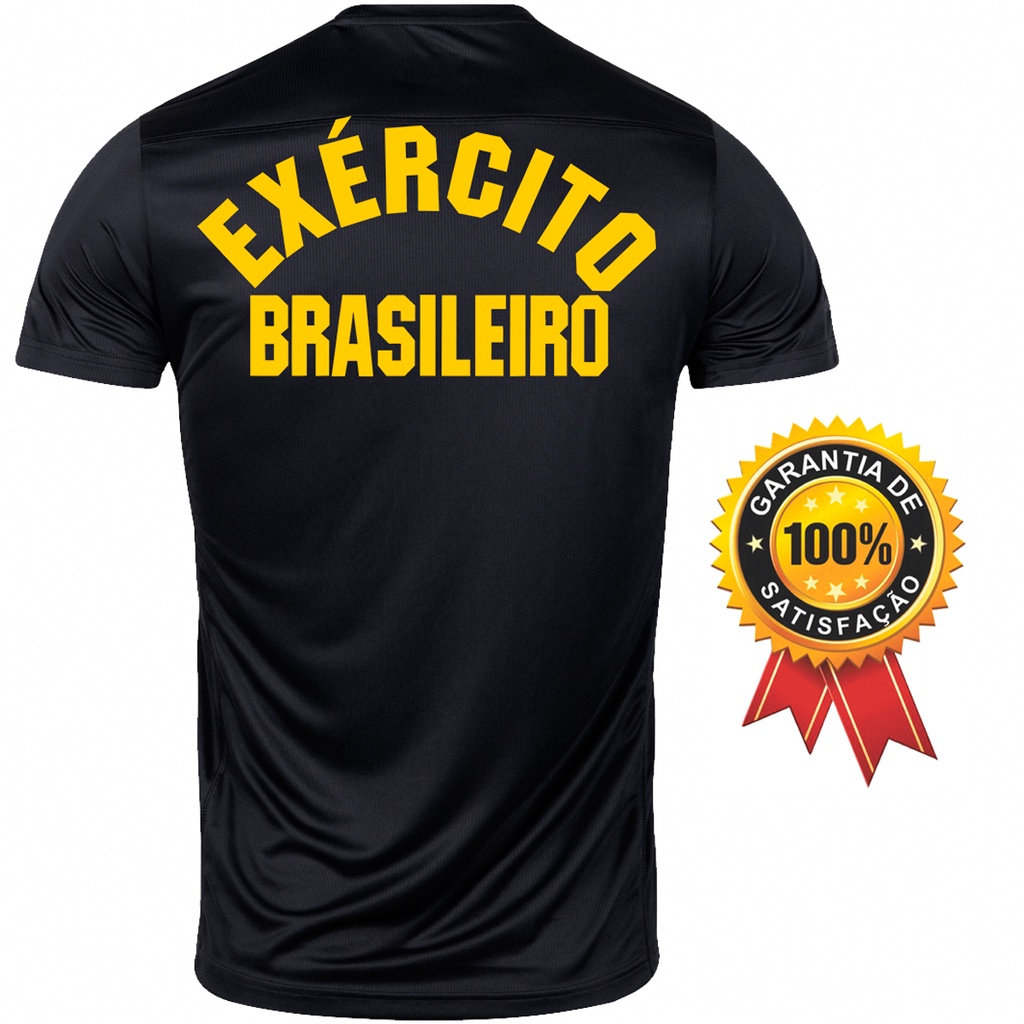 Camiseta Militar Preta Exército Brasileiro | Shopee Brasil