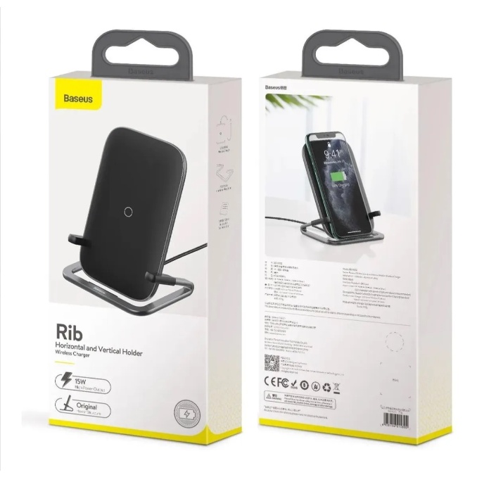 Carregador Sem Fio Baseue 15W Com Suporte Desmontável Por Indução ...