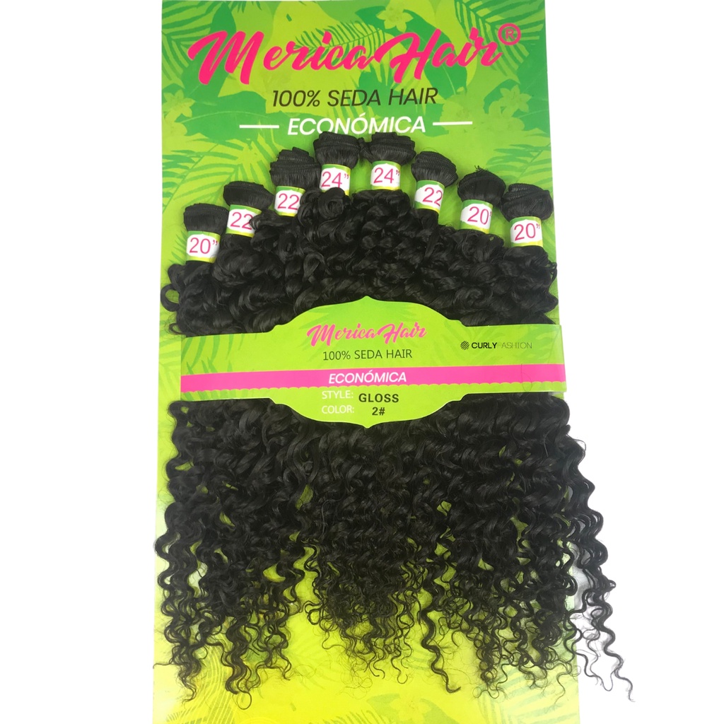 Aplique de Cabelo Mega Hair Entrelace Longo Cacheado - Merica Hair ...