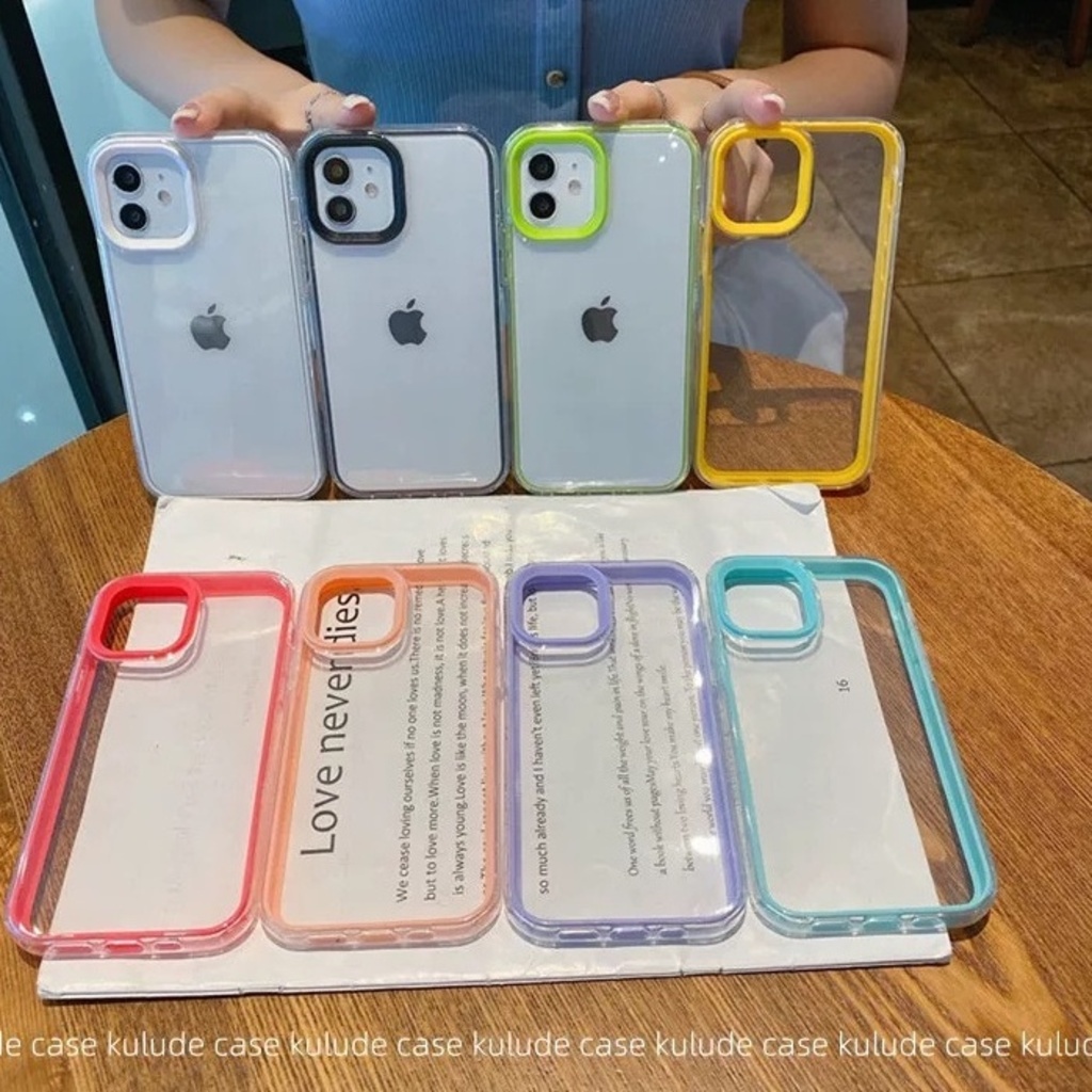 Capa De Celular Transparente À Prova Queda 3 Em 1 Capinha Para 12promax 11 xr xs 7/8 plus ...