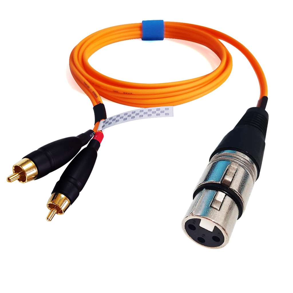 Cabo XLR Canon 2RCA mesa de som 2 metros | Shopee Brasil