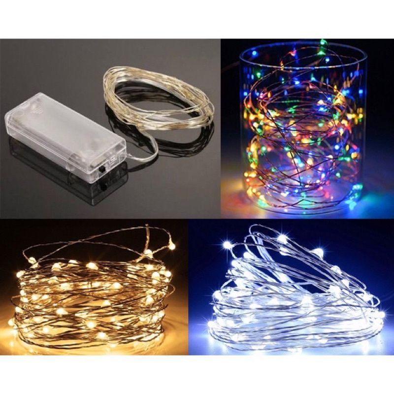 Fio de led fio fada 2m 30 leds colorida pilhar | Shopee Brasil