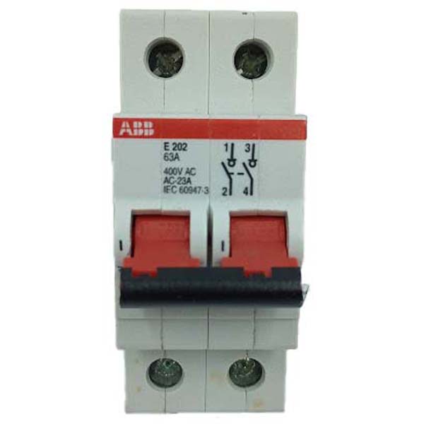 Disjuntor Bipolar ABB E202 63A 400Vac AC- 23A | Shopee Brasil