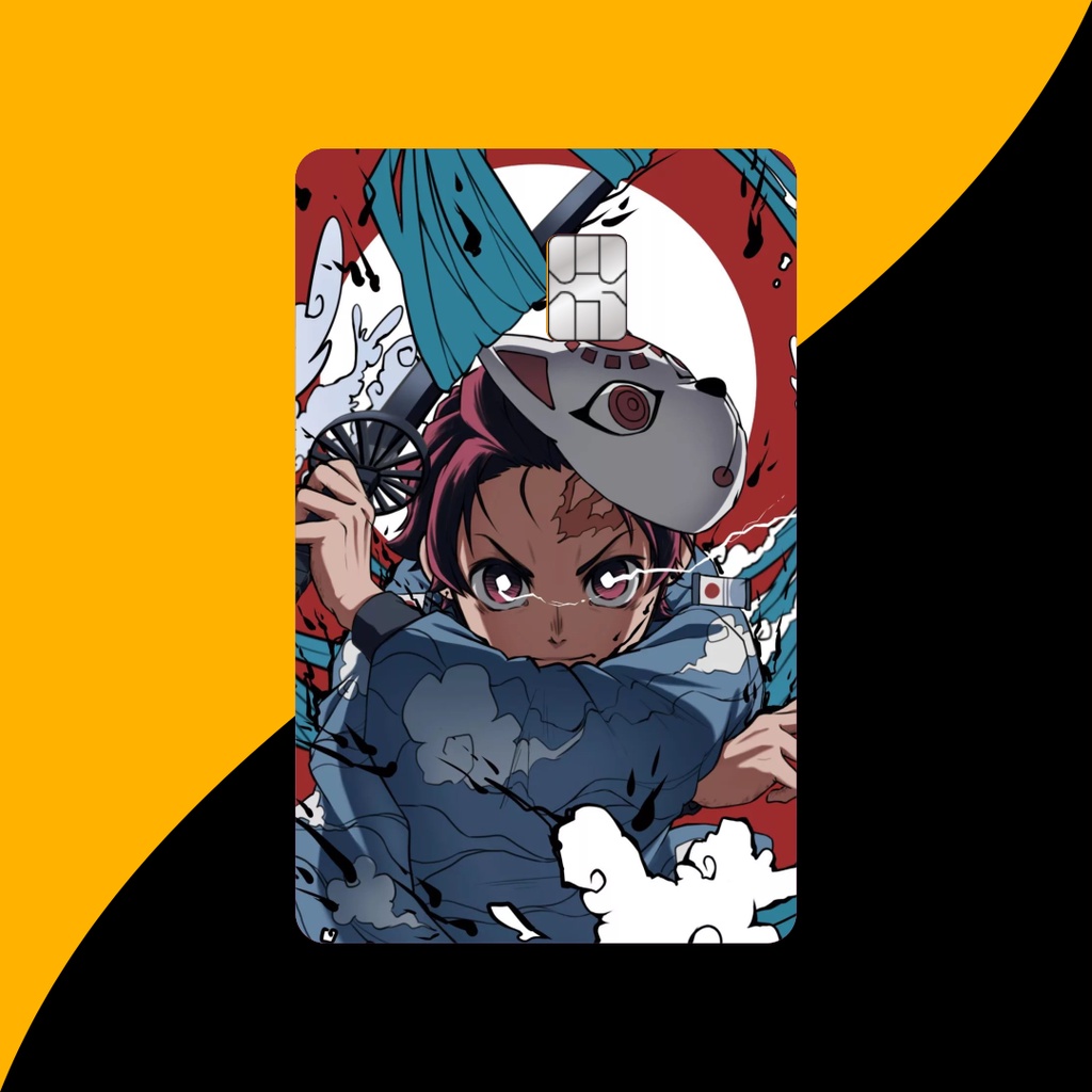Adesivo para Cartão de Crédito Tangiro Demon Slayer Película para ...