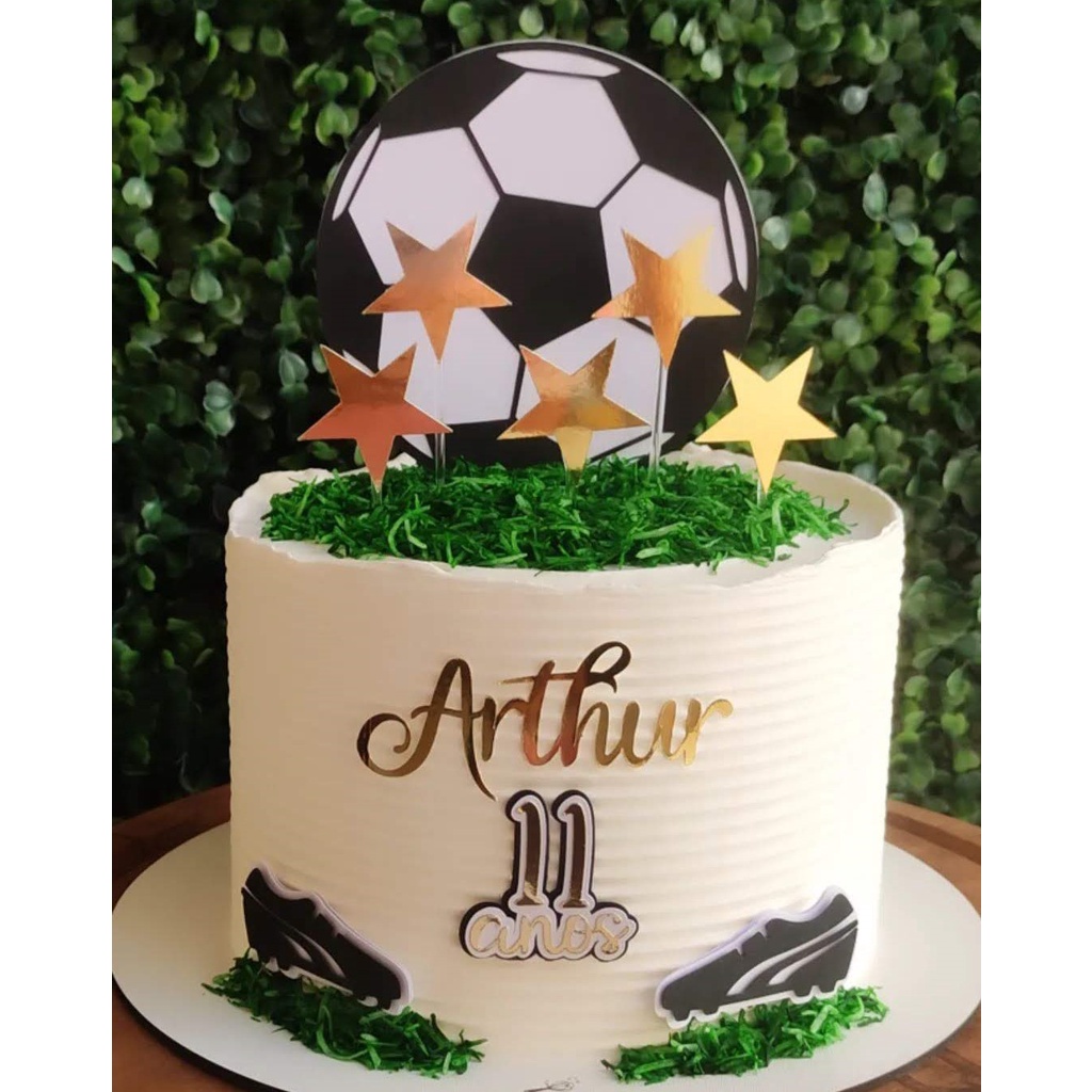 TOPO DE BOLO FUTEBOL TOPPER PERSONALIZADO | Shopee Brasil