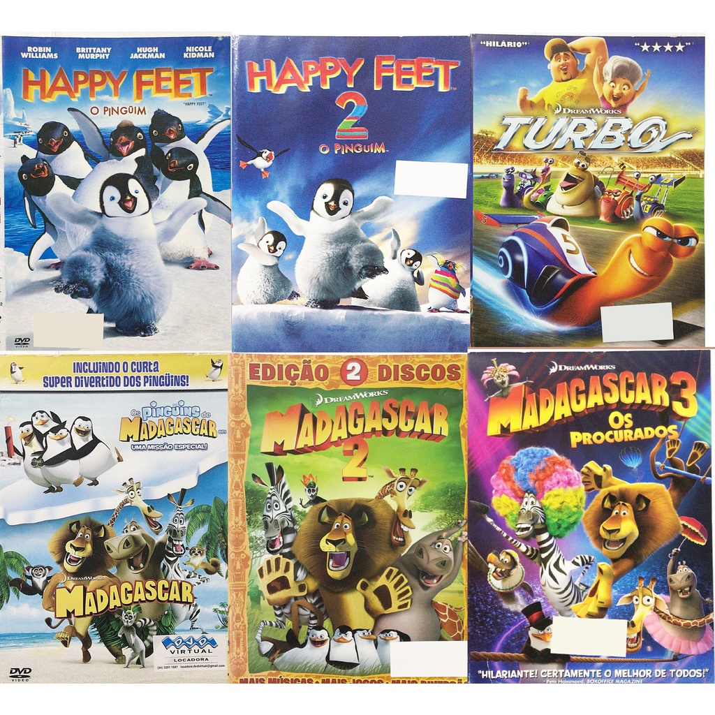 DVD Filmes Originais de Animação com Diversos Personagens: Happy Feet ...