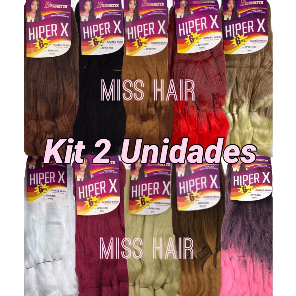 2 Unidades Super Jumbo Hiper X 400g - Jumbao Para Trancas | Shopee Brasil