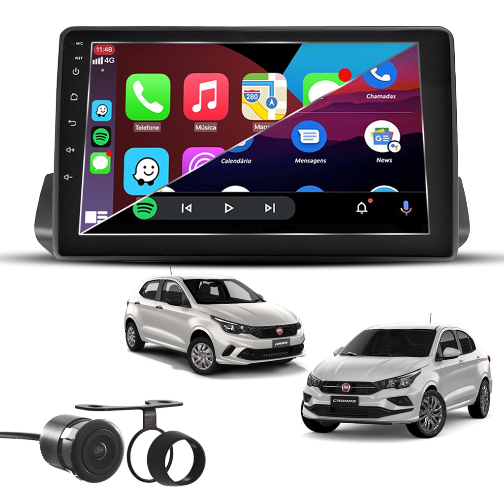 Multimidia Fiat Argo Cronos Carplay Android Auto 9 polegadas | Shopee Brasil