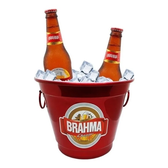 Balde De Gelo Em Alumínio 6 Litros Personalizado Brahma promoção ...