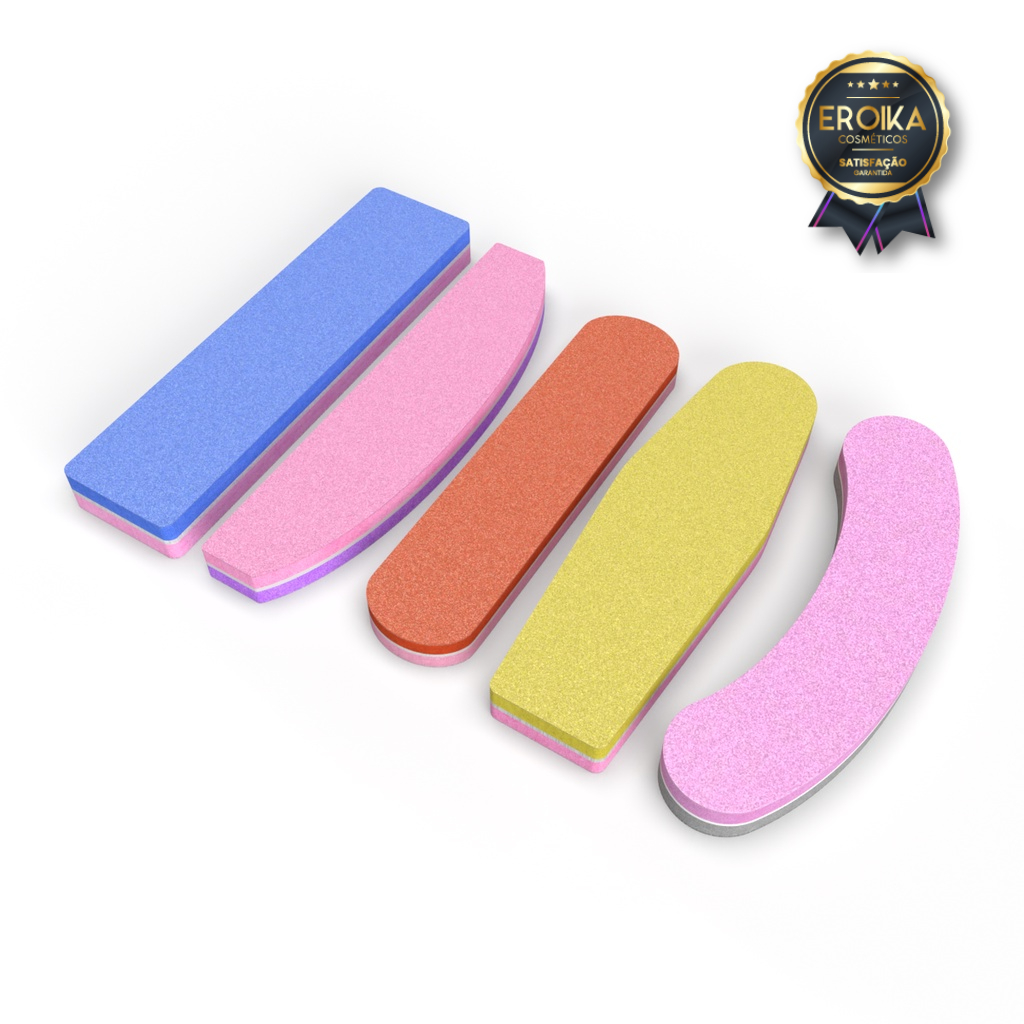 Mini Lixa Buffer 100/180 Polidora Unha Gel Fibra Manicure Profissional ...