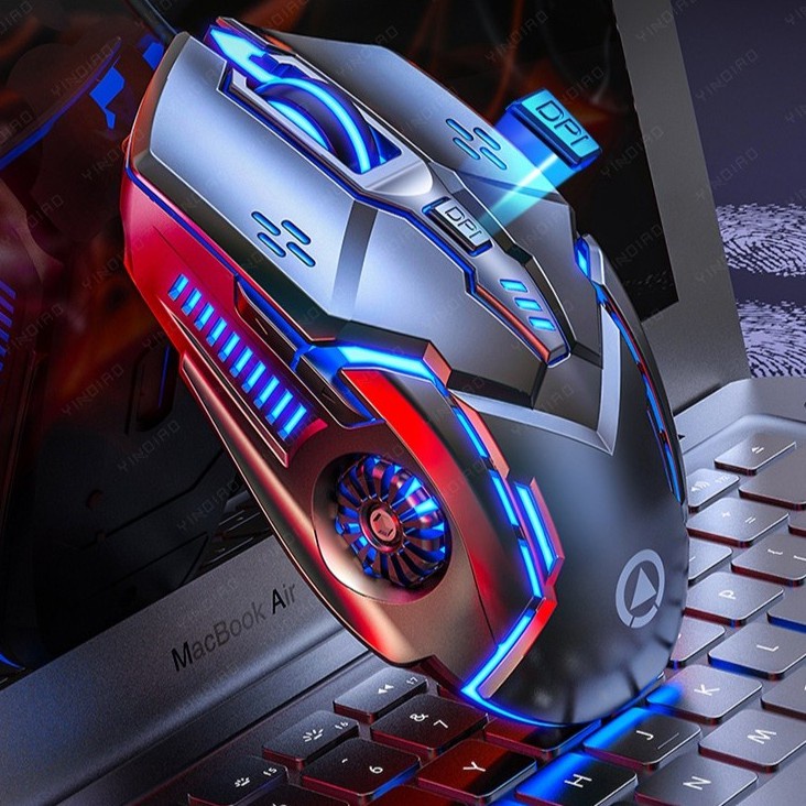 Mouse Game G5 Silencioso com seis botões luminosos coloridos para jogos ...