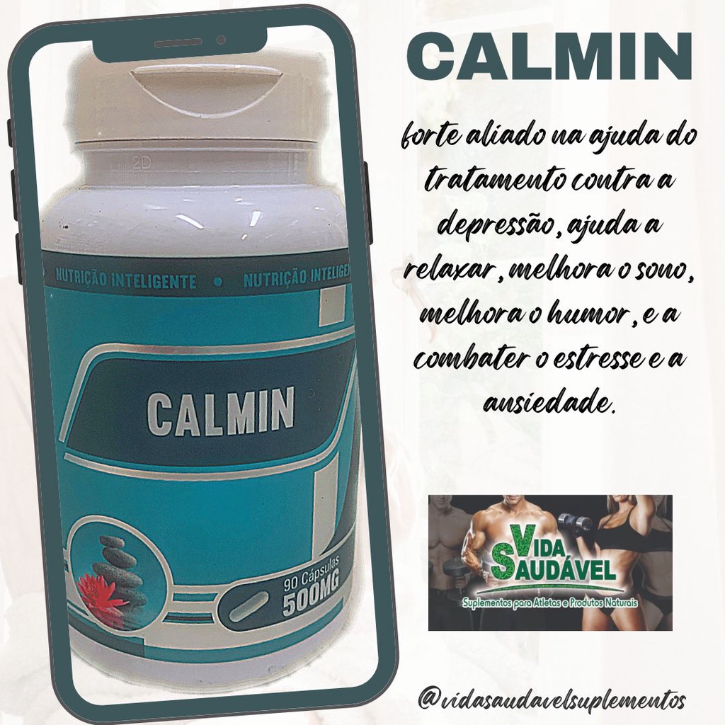 Calmin forte aliado para depressão e ansiedade 60 capsulas | Shopee Brasil