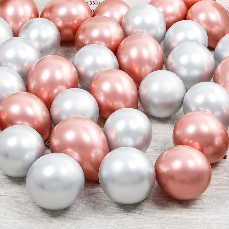 25 Unid Rose Gold 5 Pol + 25 Prata 5 Pol - Metalizado Cromado | Shopee ...